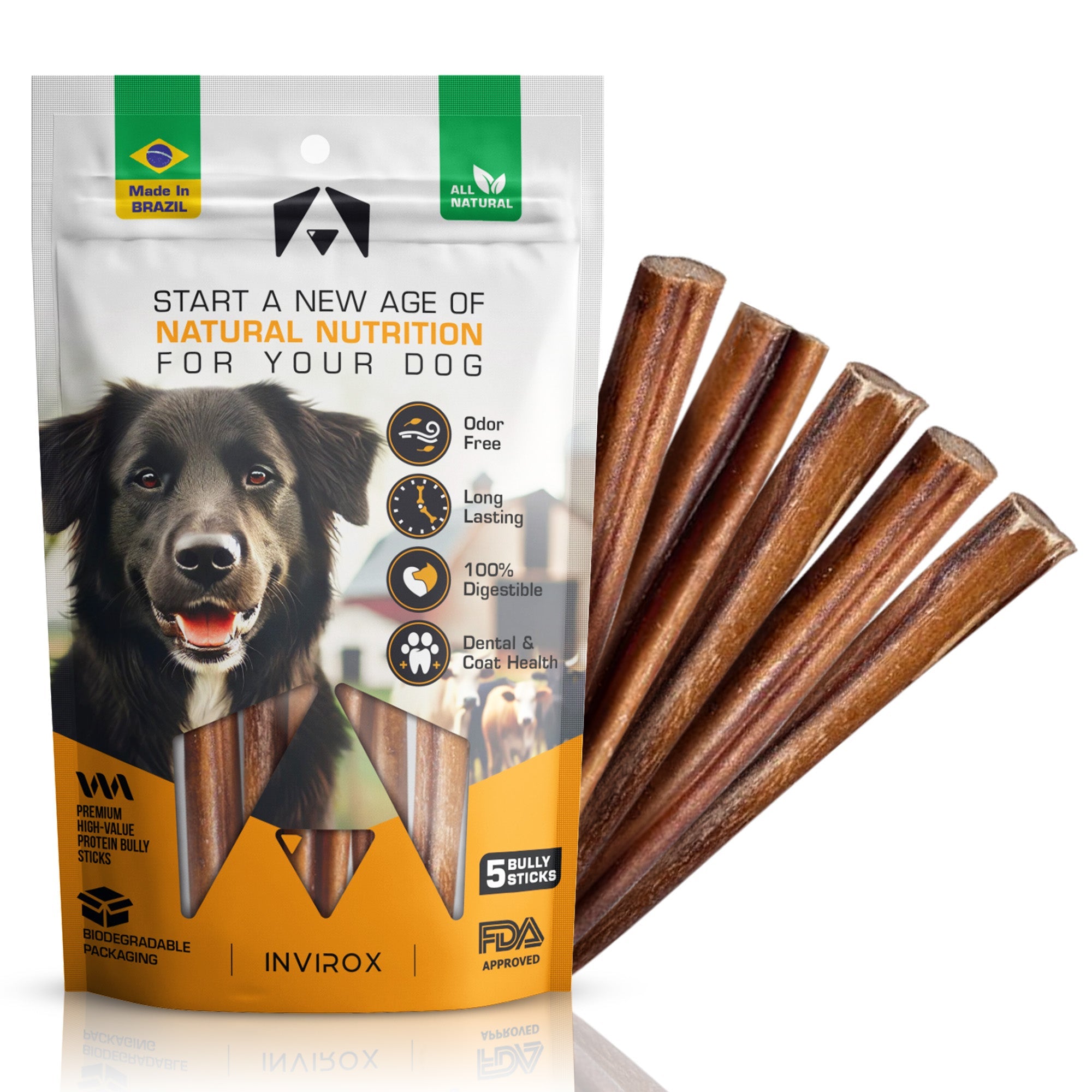 Natural Bully-Sticks - Best Pizzle Sticks For Dogs – INVIROX DOG ...